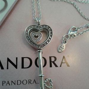 Pandora Jewelry | Spinning Hearts Of Signature Necklace | Poshmark